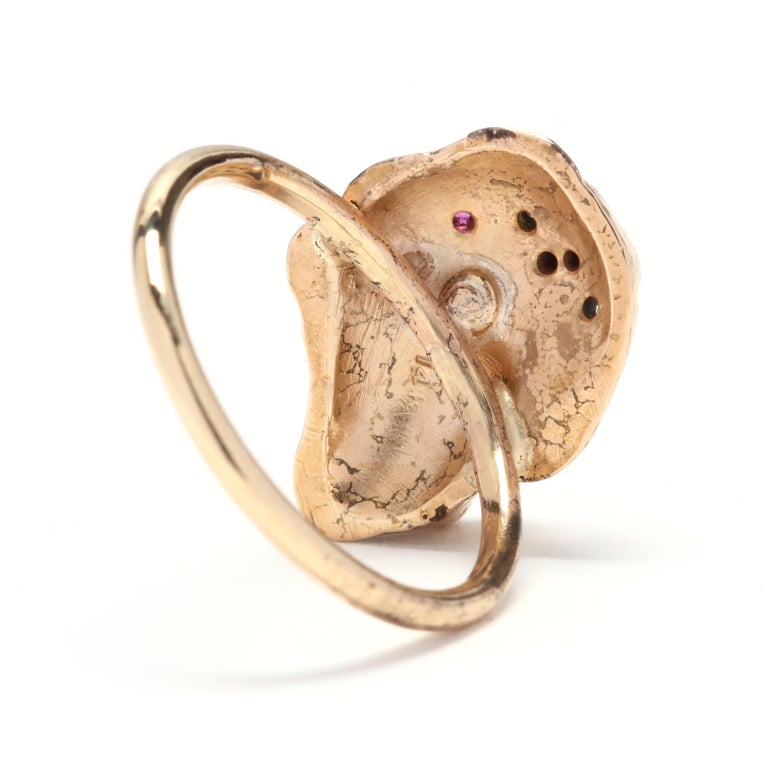 14Y Ruby and Diamond Arabian Man Ring For Sale at 1stDibs