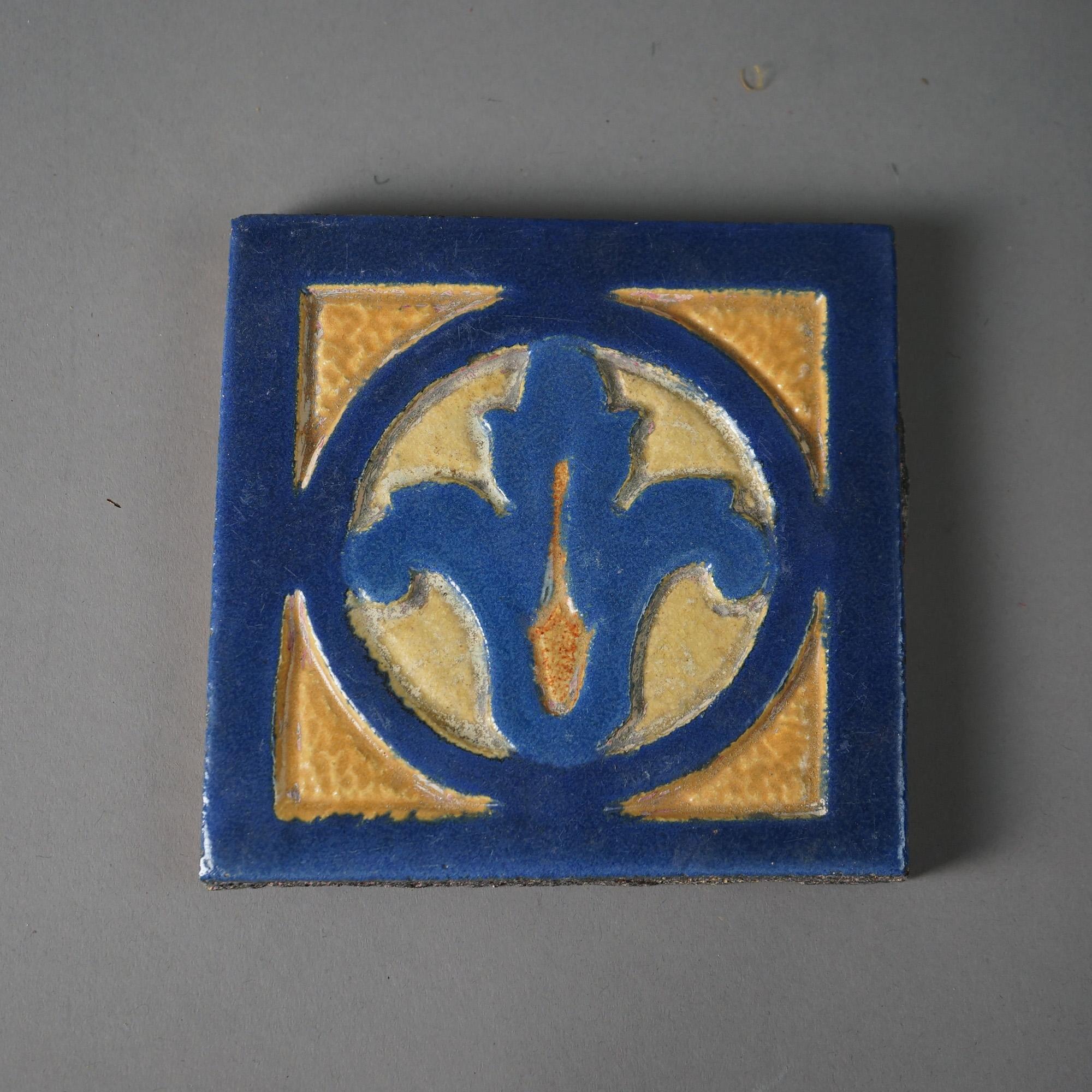 15 Antique Arts and Crafts Art Pottery Wheatley and Faience Tile C Wall ...