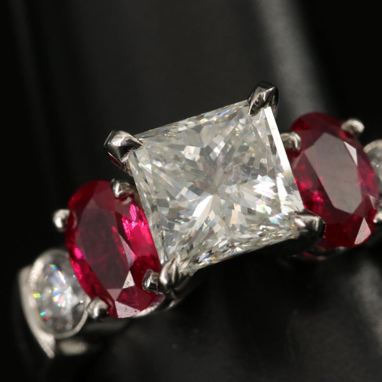 Customizable 1.5 Carat Princess Cut Diamond Engagement Ring Victorian ...