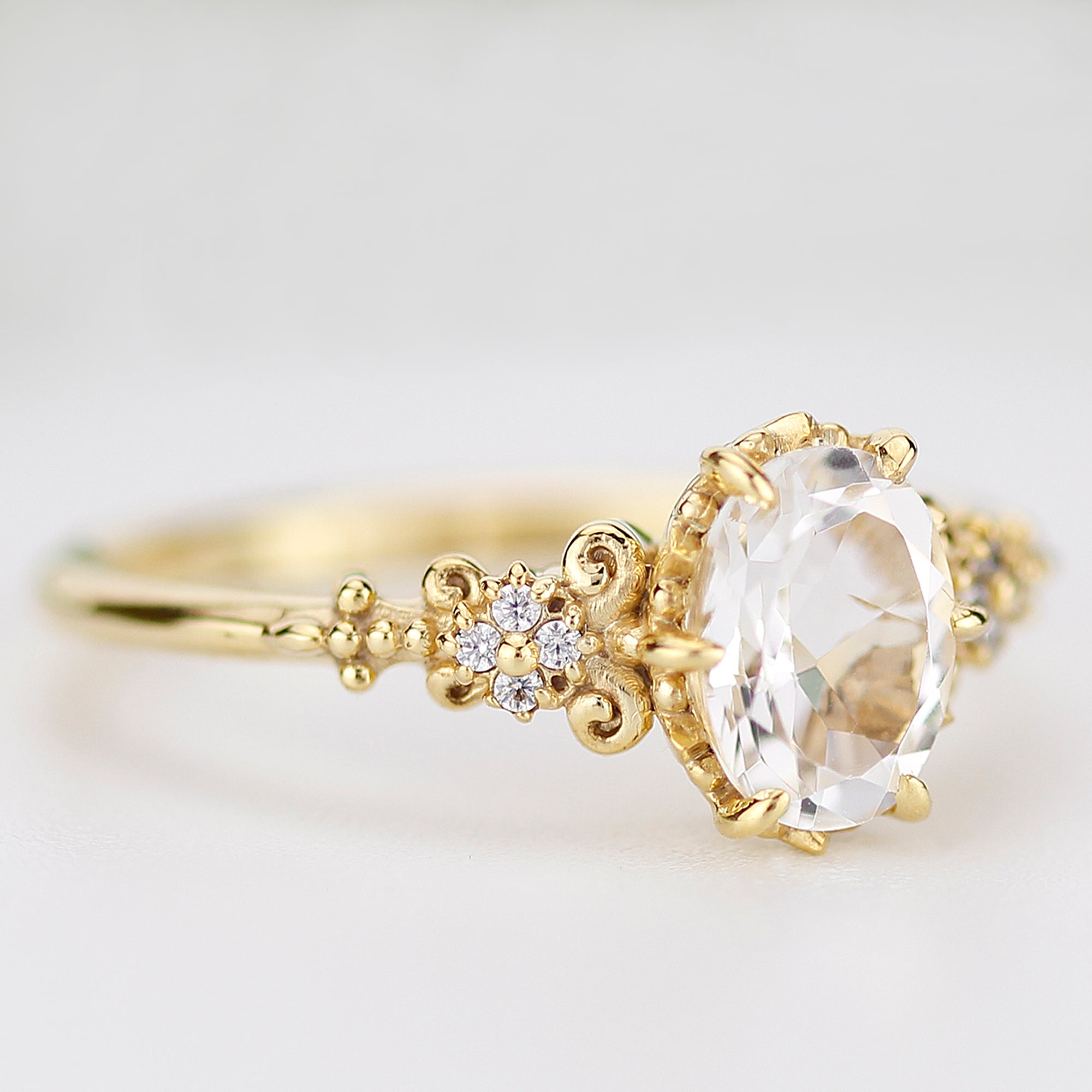 Customizable Art Nouveau 18k Gold Moissanite Dragonfly Ring, Made in ...