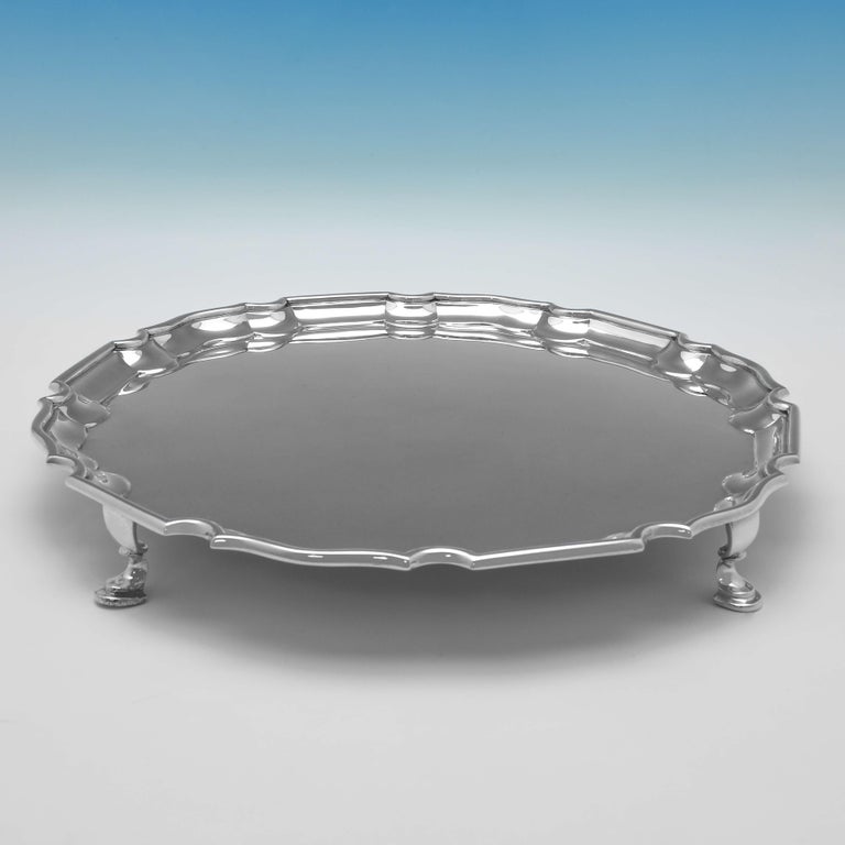 Diameter Victorian Antique Sterling SIlver Salver or Tray, London 1899 ...