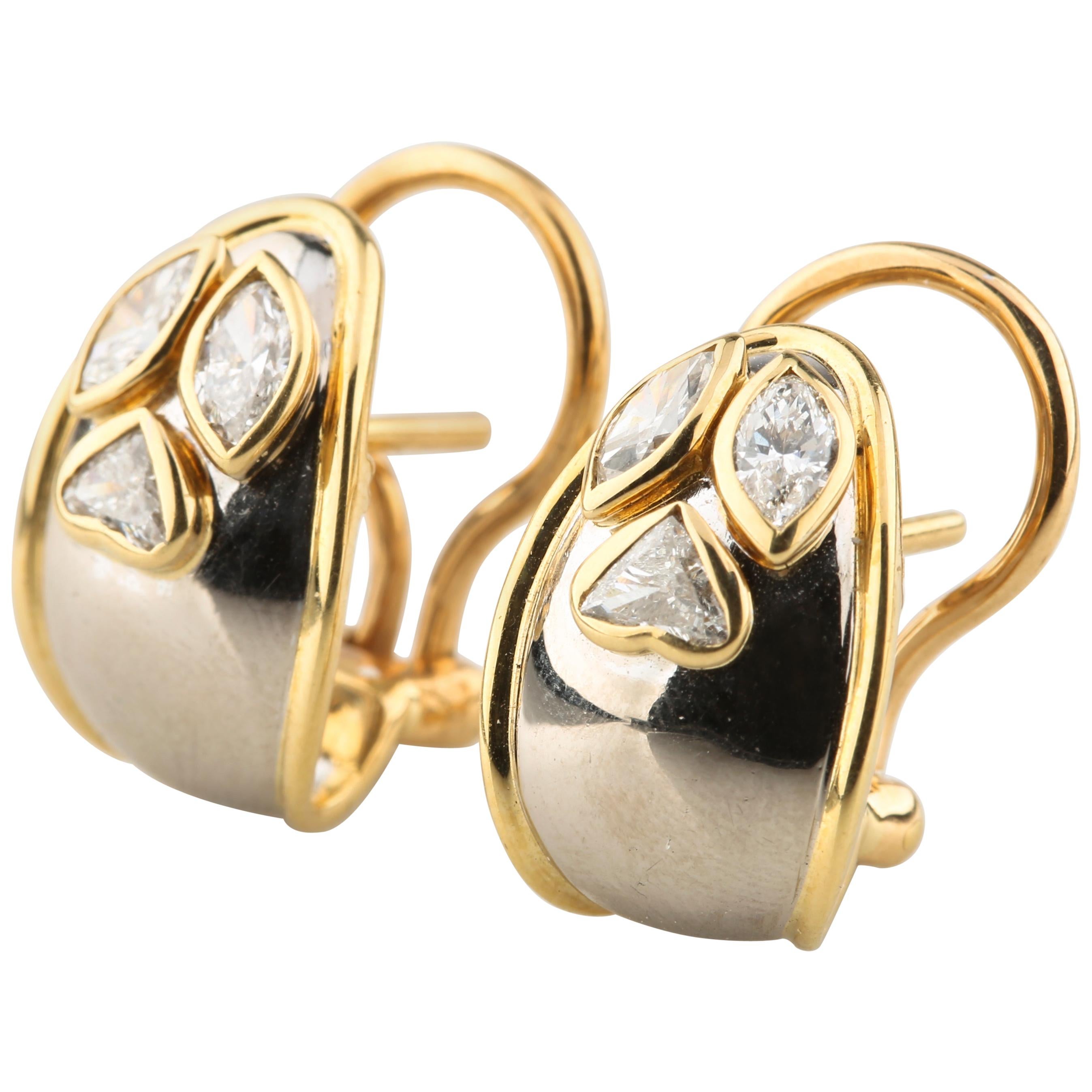 Bezel Set 2.15ct Diamond Earrings at 1stDibs | bezel set diamond earrings