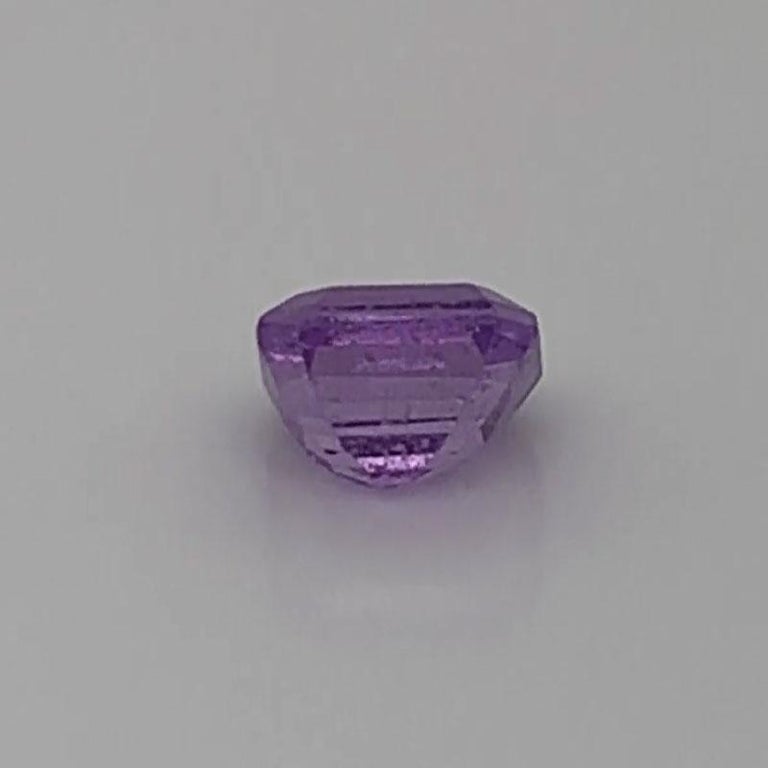 1.50 Carat Emerald Shape Premium Purple Color Sapphire GIA Certified ...