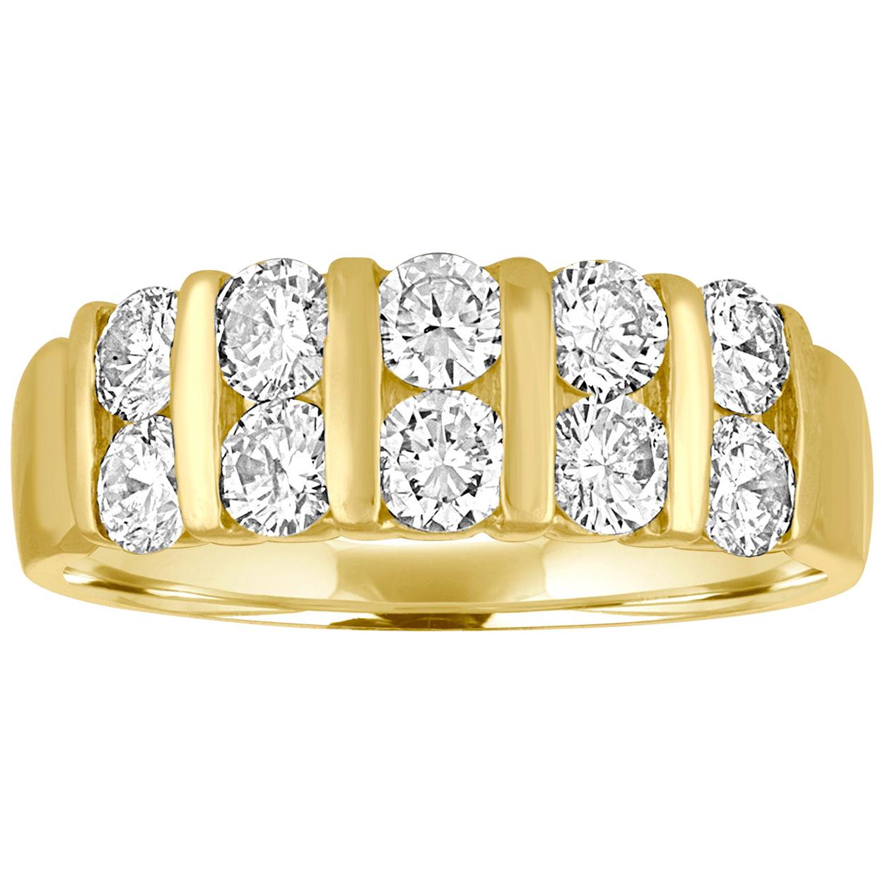 Georgian Double-Row Diamond Half Hoop Ring at 1stDibs | georgian half ...