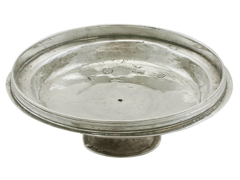 1500er Elisabethanischer Sterling Silber Abendmahlskelch und Patene im ...