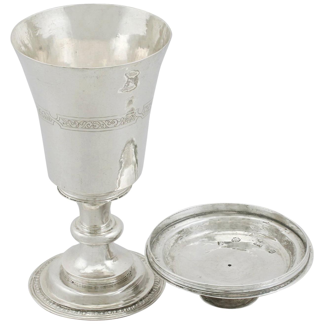 1830s Victorian Sterling Silver and Glass Communion Set at 1stDibs