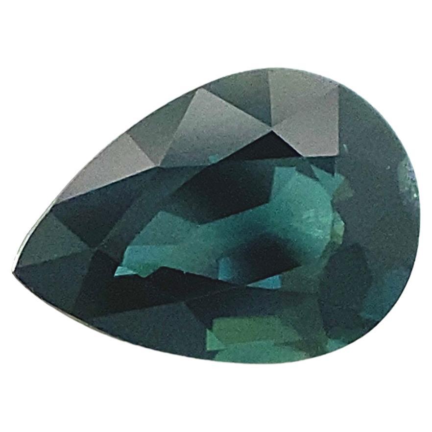 2.08ct Pear Blue Sapphire from Thailand Unheated For Sale at 1stDibs