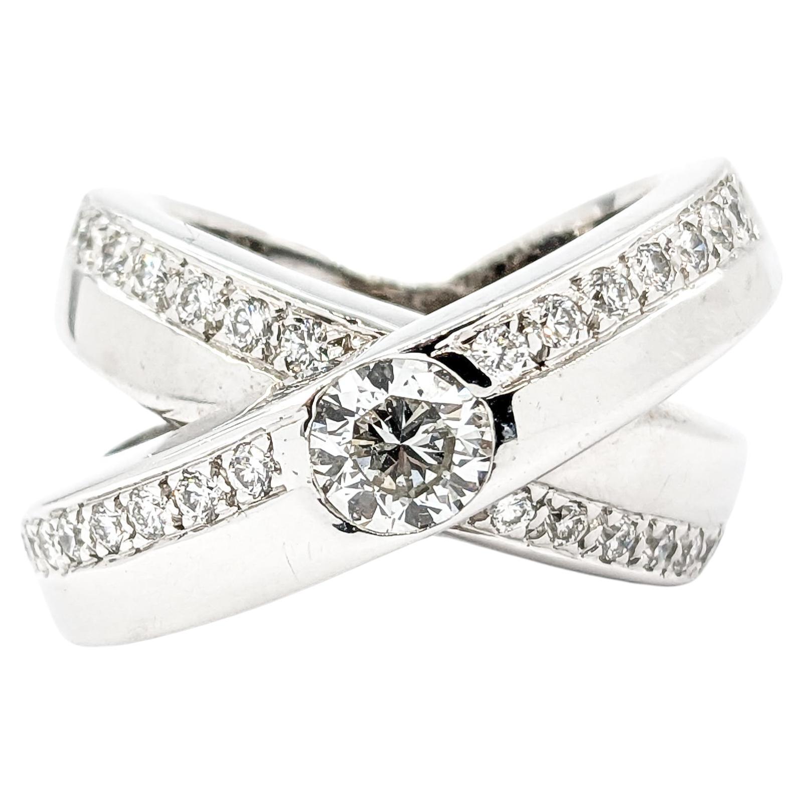 1.50ctw Natural Diamond 14K White Gold Ring For Sale at 1stDibs
