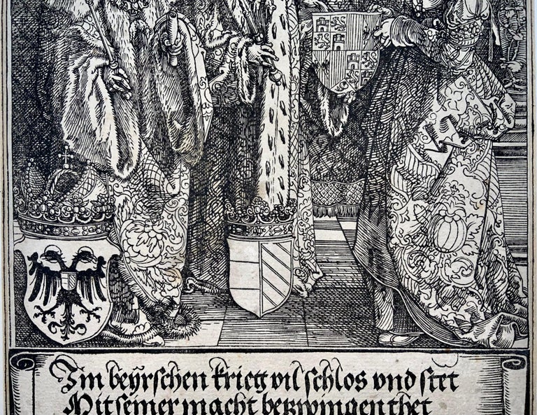 1515 Albrecht Durer Emperor Maximilian and Mary, Woodcut, Triumphal ...