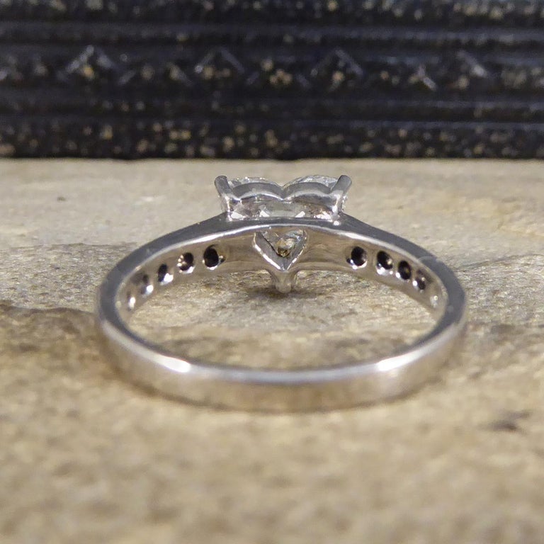 1.51ct Heart Cut Diamond Engagement Ring with Diamond Shoulders 18ct ...