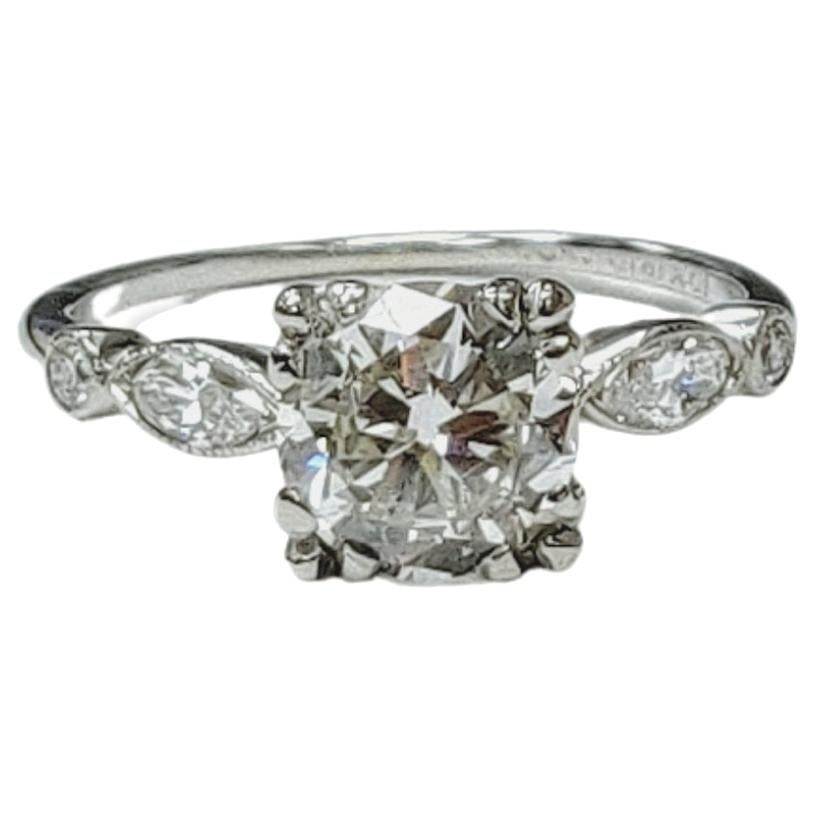 .52 Carat Diamond Platinum Engagement Ring For Sale at 1stDibs | .52 ...