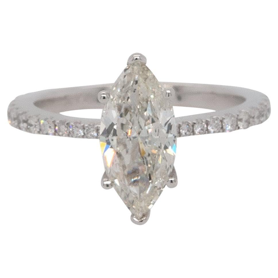 3.5 Carat Marquise Cut Diamond Engagement Ring For Sale at 1stDibs | 3. ...