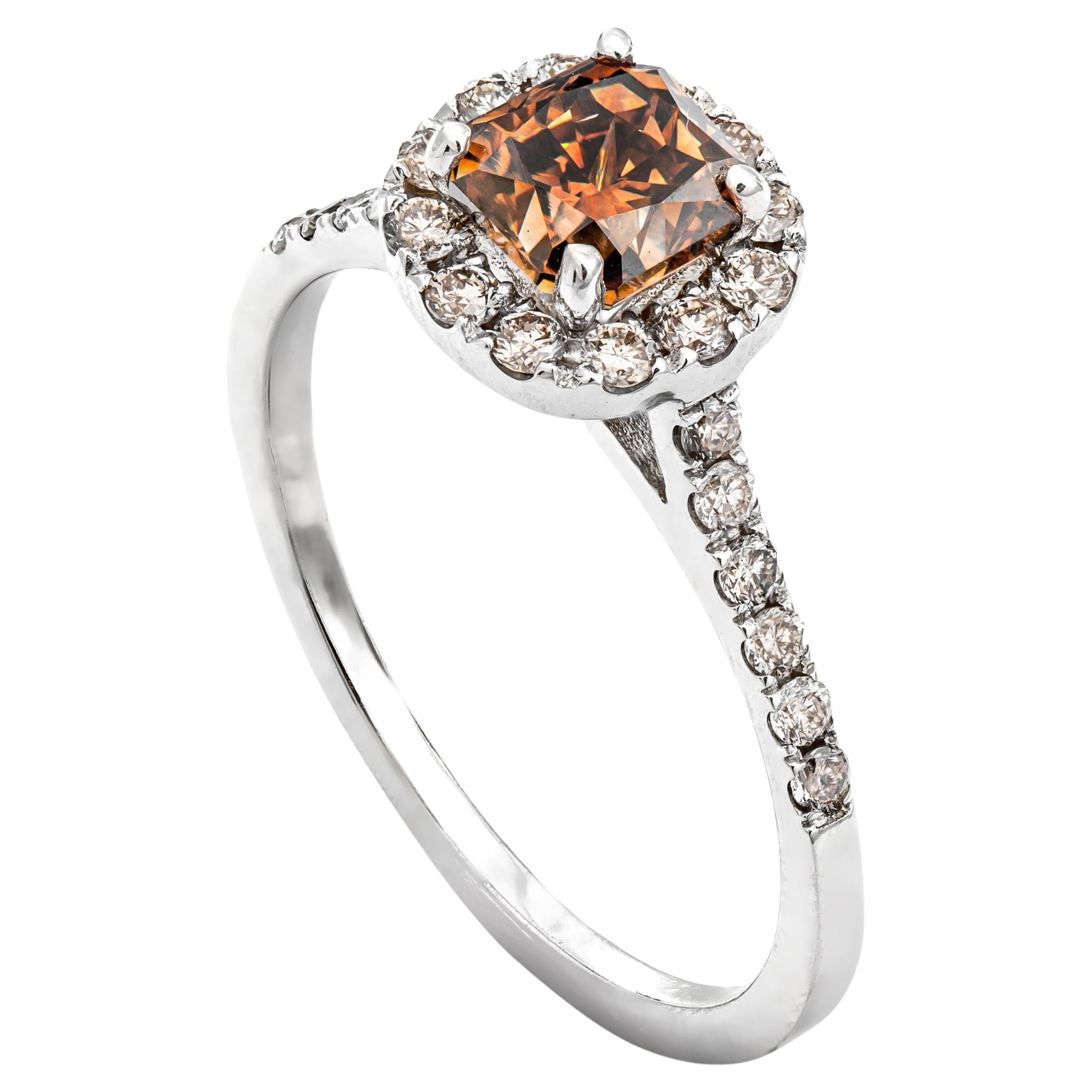 1.53 Tcw VS2 Natural Fancy Deep Orange Brown Diamond Ring, No Reserve ...