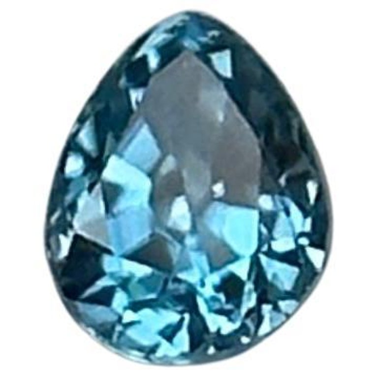 1.55 Carat Natural Metallic-Sky Blue Zircon For Sale at 1stDibs