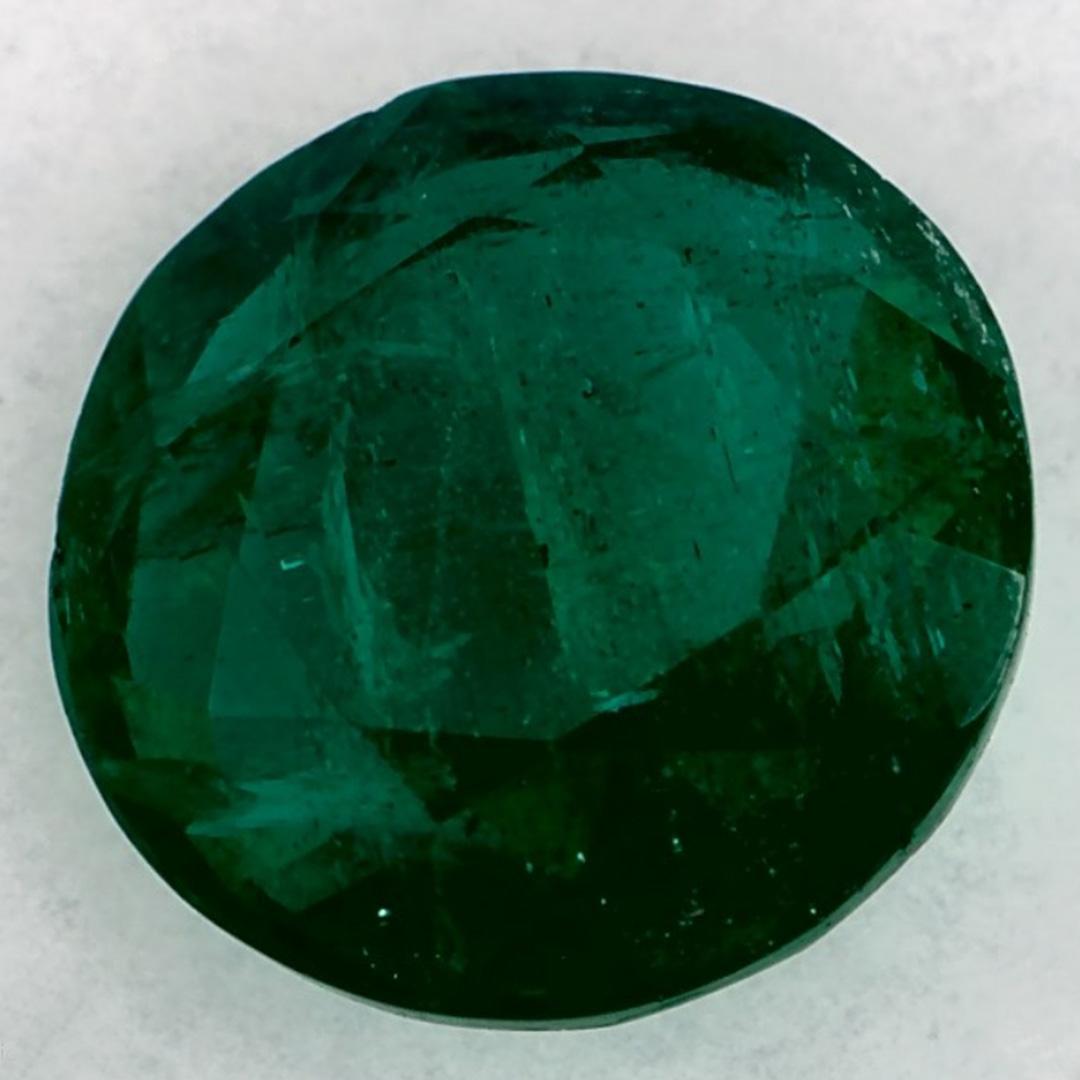 1.55 Ct Emerald Round Loose Gemstone For Sale at 1stDibs
