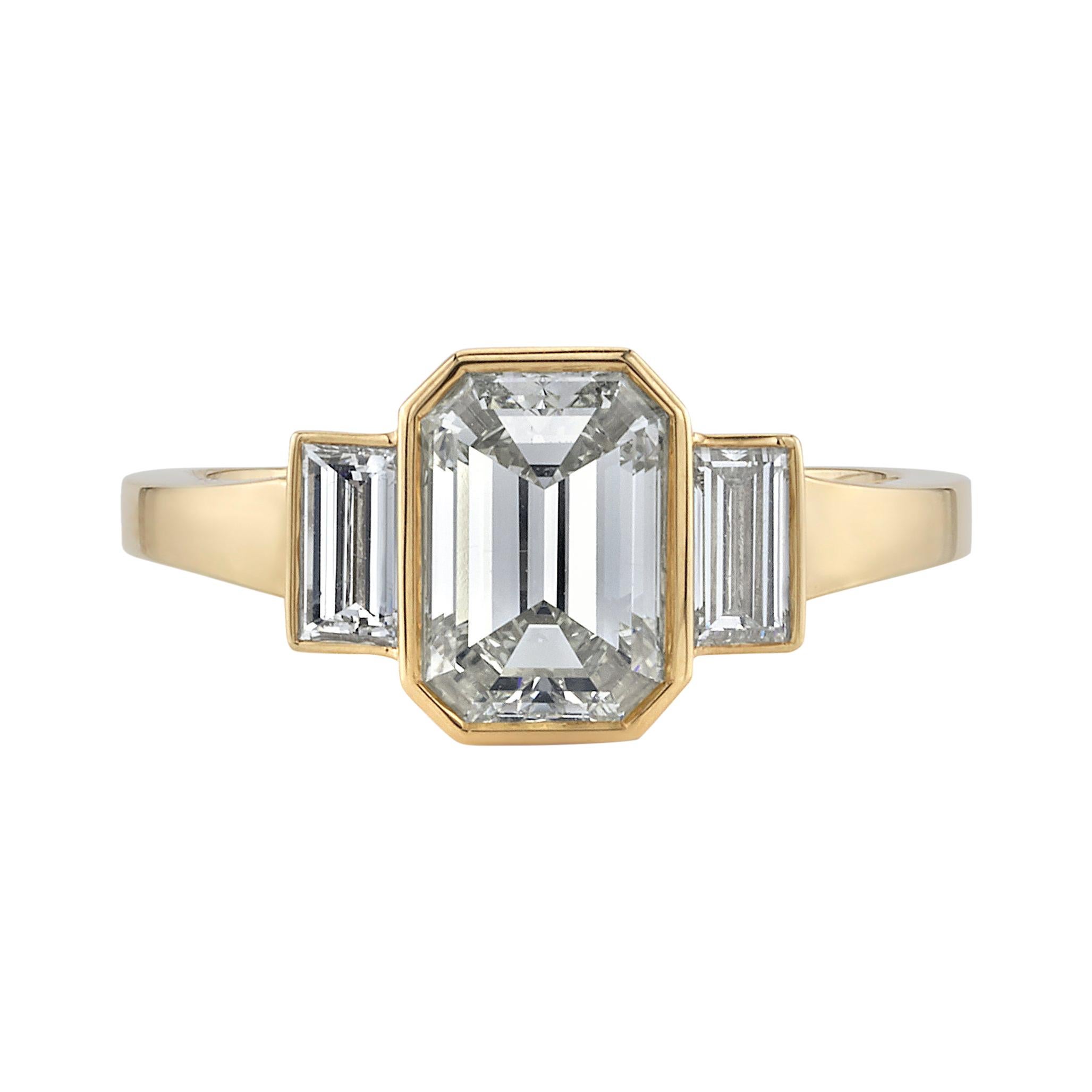 Yellow Gold Lozenge Cut Diamond Ring at 1stDibs | lozenge diamond ...