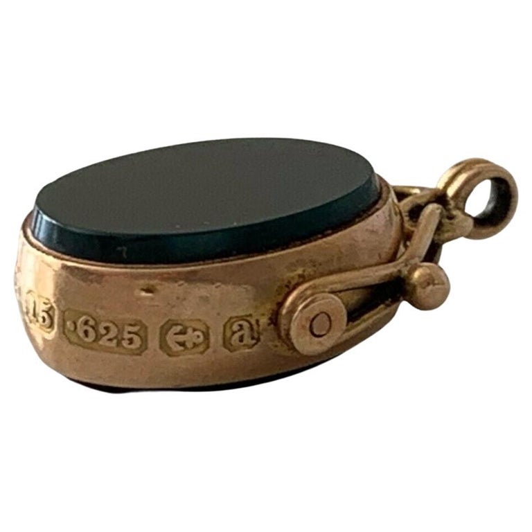 15ct Gold Antique Swivel Pendant For Sale at 1stDibs