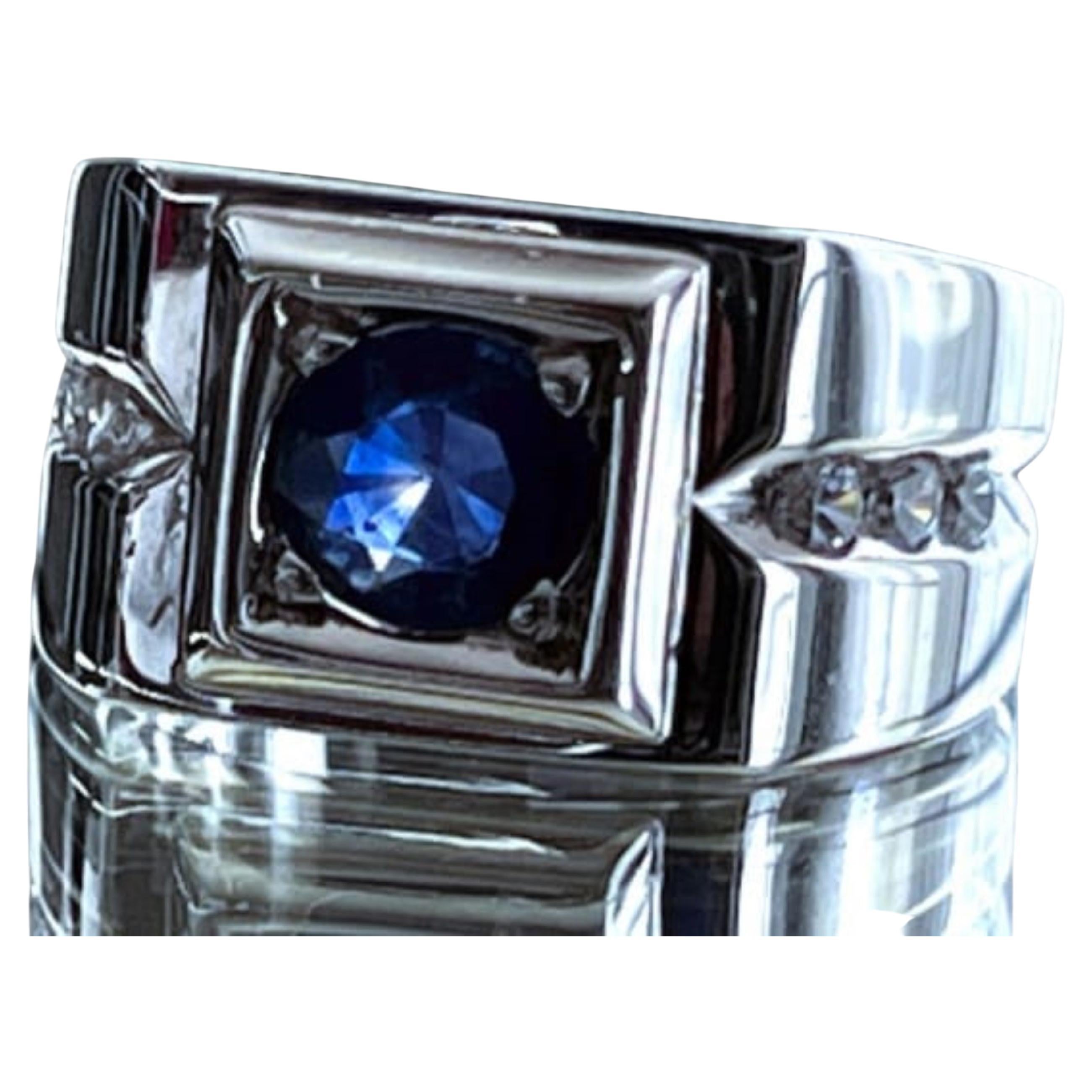 2ct Natural Garnet Birthstone Signet Ring Platinum Sterling Silver For ...