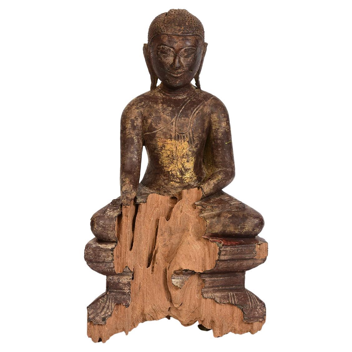 16thC Massive Burmese Ava Buddha Face Made of Stucco and Ancient Bricks ...