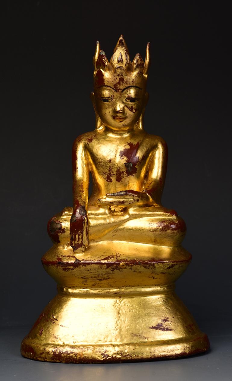 15th Century, Ava, Burmese Bronze Seated Crowned Buddha at 1stDibs