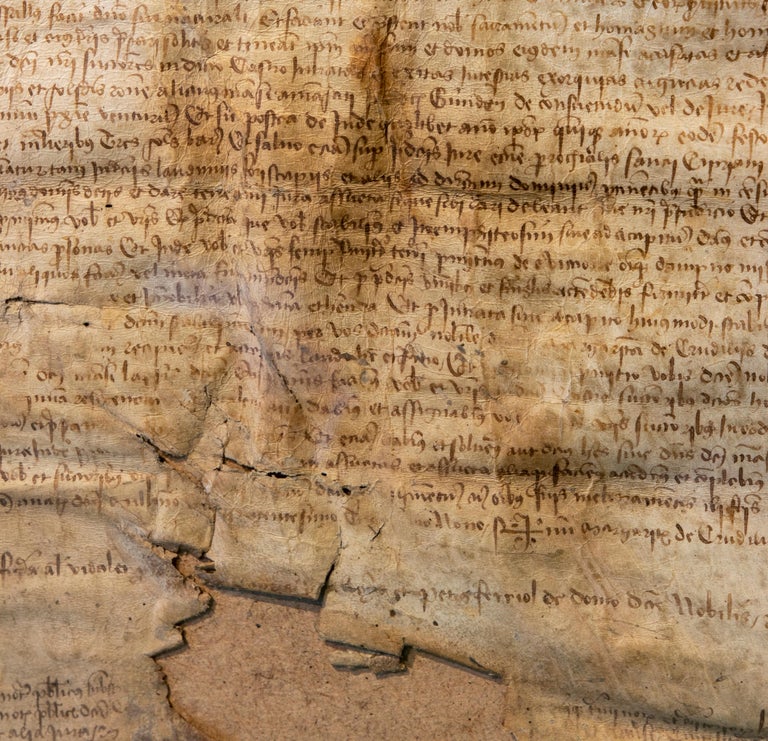 15th Century Handwritten Papal Bull Parchment at 1stDibs