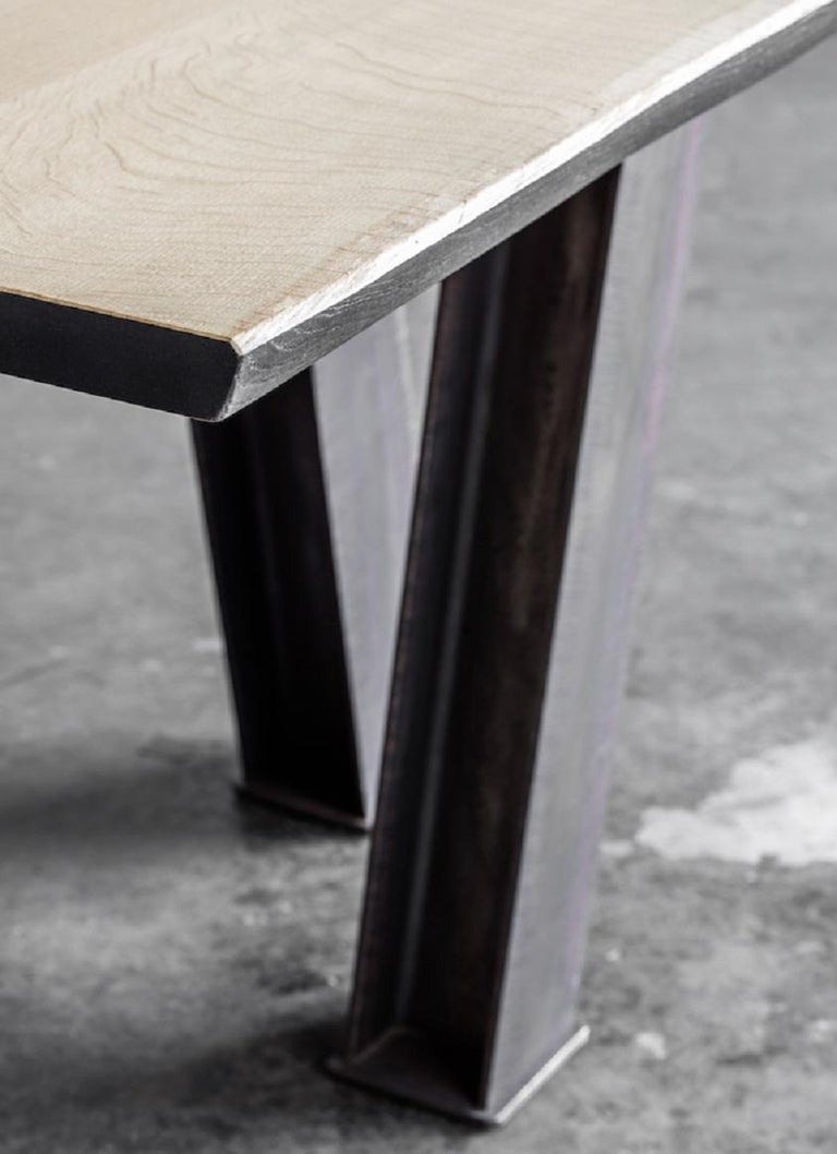 Handcrafted Dining Table Offered in Rough Oak For Sale at 1stDibs