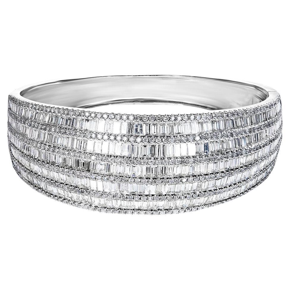 3 Carat Combine Mix Shape Diamond Bangle Bracelet Certified For Sale at ...