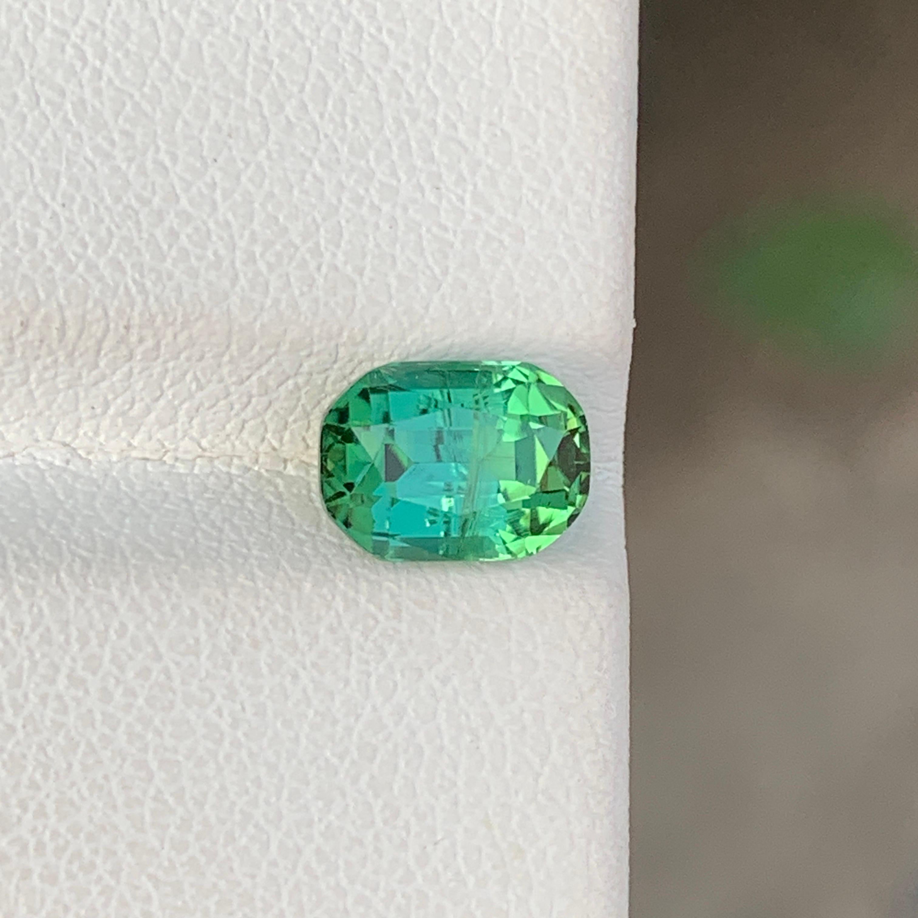 16 Ct Natural Bluish Green Cushion Cut Tourmaline Gemstone For