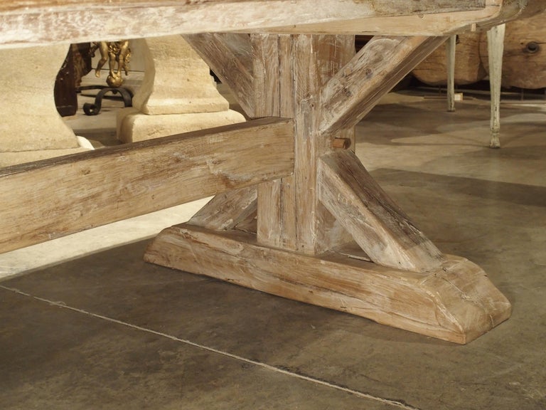 16 Foot Long Oak Parquet Top Dining Table from France at 1stDibs