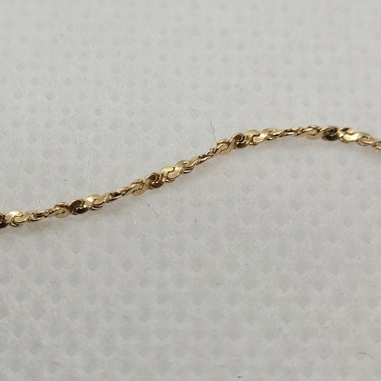 14 Karat Yellow Gold Chain, Twisted Link, Lobster Clasp, Designer BGI ...