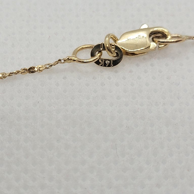 14 Karat Yellow Gold Chain, Twisted Link, Lobster Clasp, Designer BGI ...