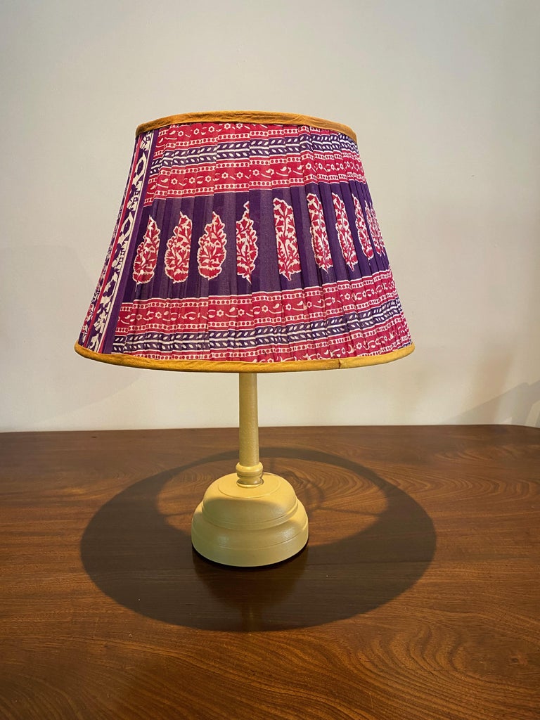 16” Indian Sari Lampshade with Duplex Fitting For Sale at 1stDibs