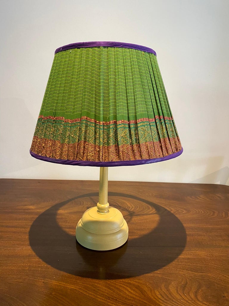 16” Indian Sari Lampshade with Duplex Fitting For Sale at 1stDibs