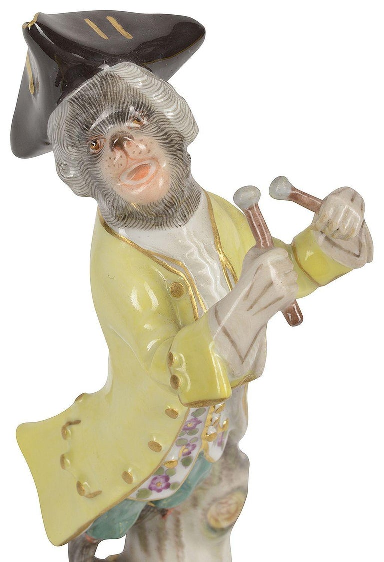 16 Piece Meissen Monkey Band, circa 1890 For Sale at 1stDibs