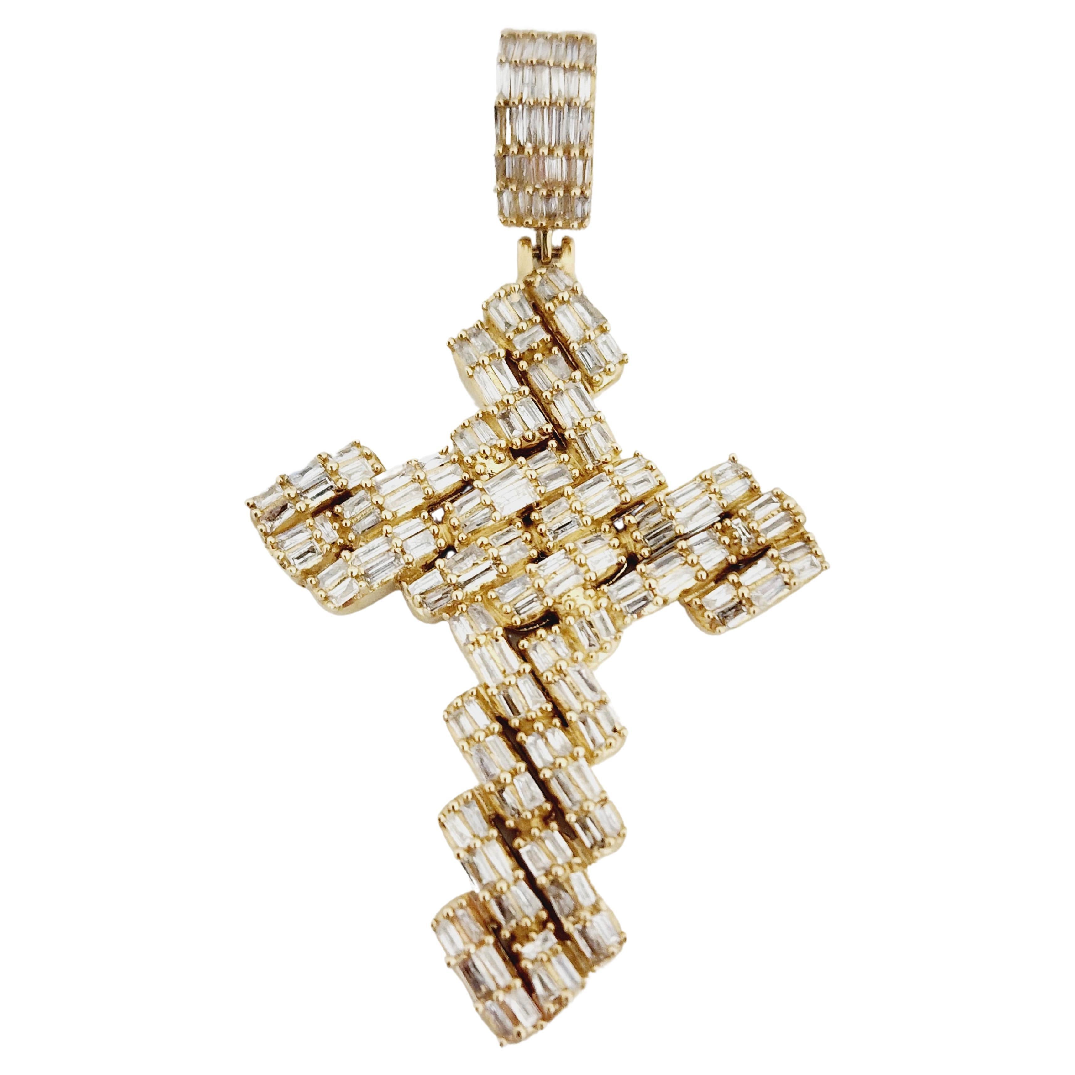 Cartier 18 Karat White Gold Diamond Pasha Grid Charm Necklace 1.60 ...