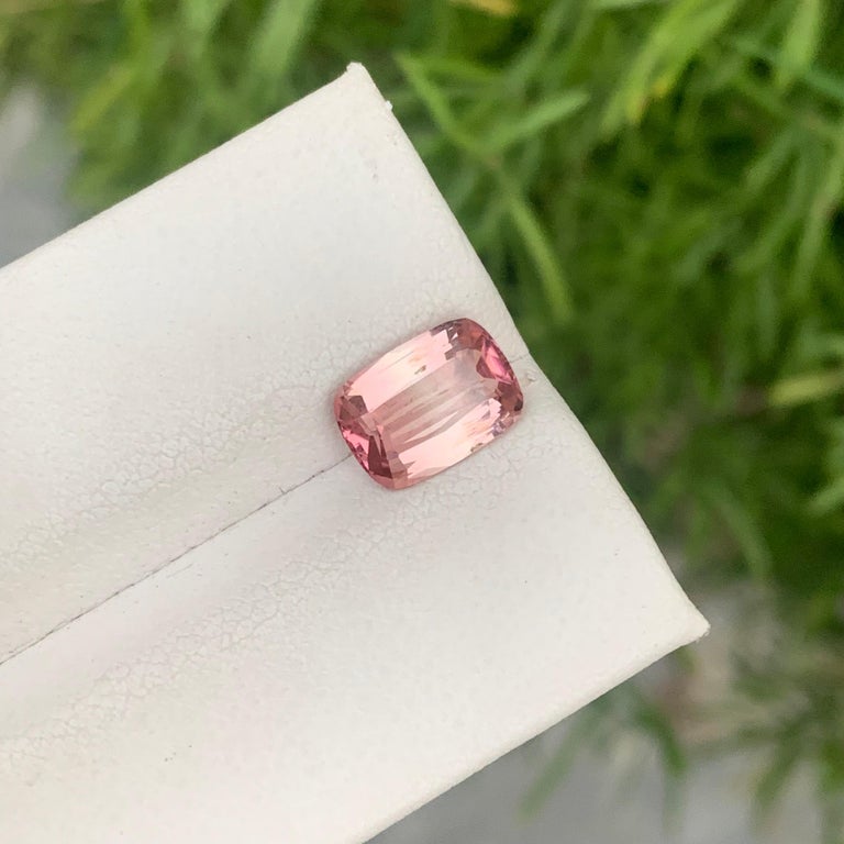 1.60 Carat Natural Loose Peach Pink Tourmaline Cushion Shape Gemstone ...