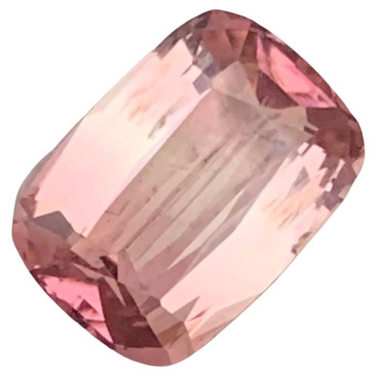1.60 Carat Natural Loose Peach Pink Tourmaline Cushion Shape Gemstone ...