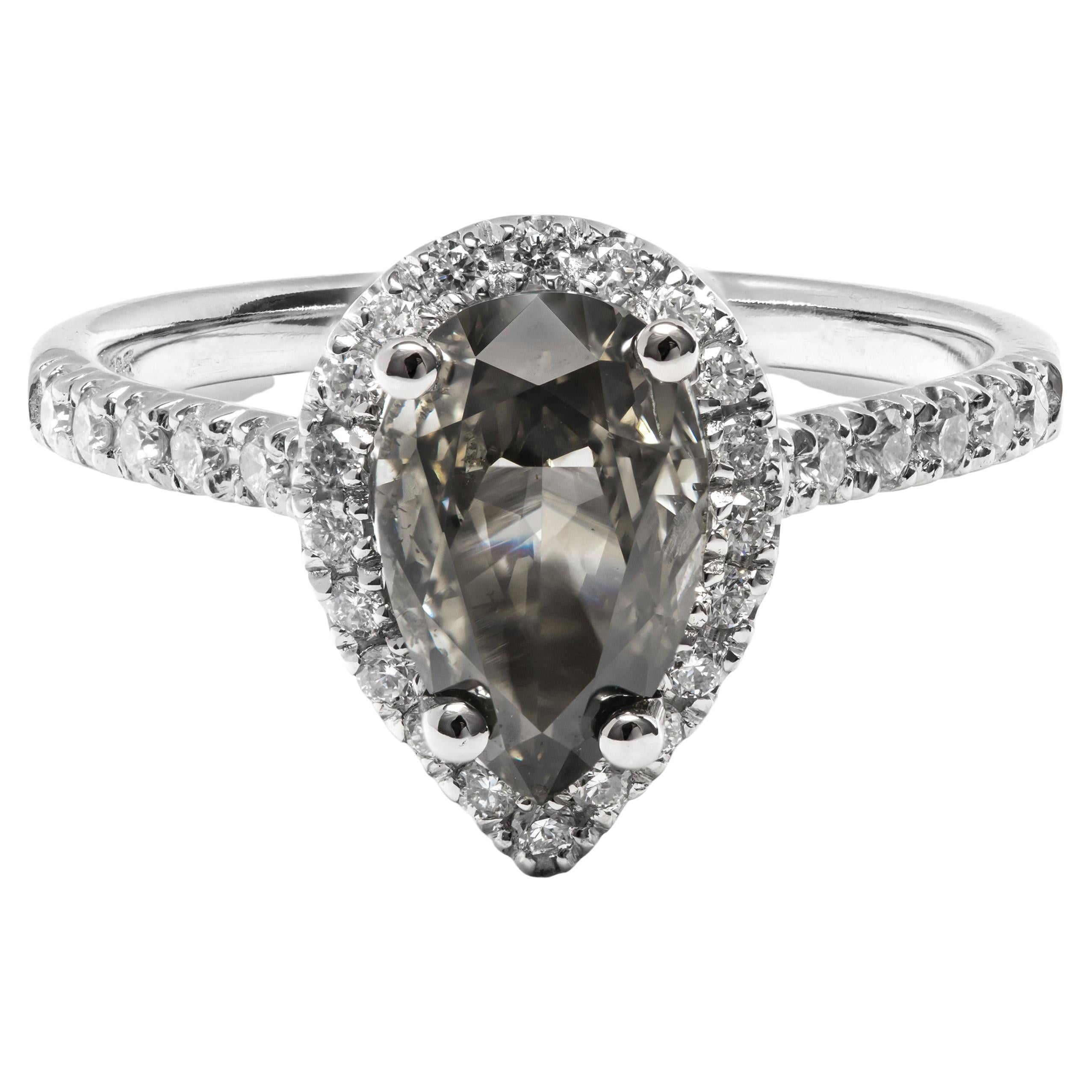 4.26Ct Fancy Cognac Diamond Frame Ring at 1stDibs