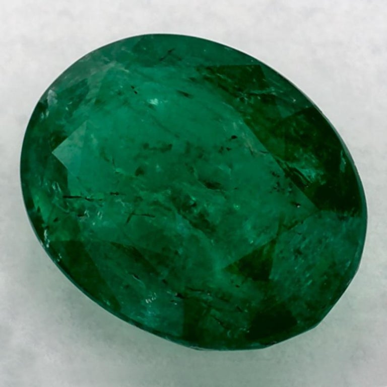 1.61 Carat Natural Emerald Oval Loose Gemstone For Sale at 1stDibs