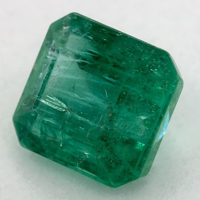 1.62 Carat Natural Emerald Octagon Loose Gemstone For Sale at 1stDibs