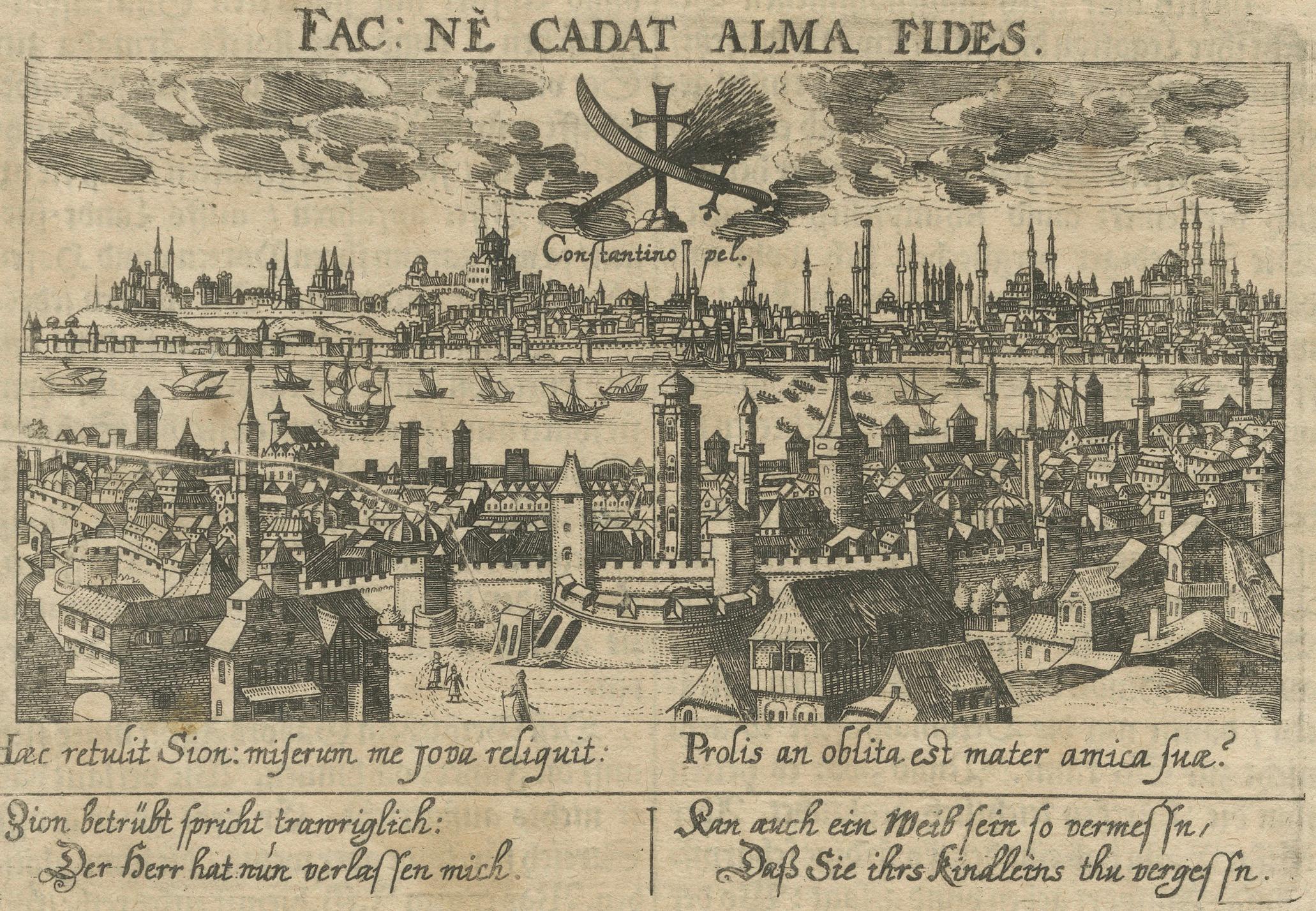 1625 Historical Engraving of Constantinople: The Fall and Its Legacy ...