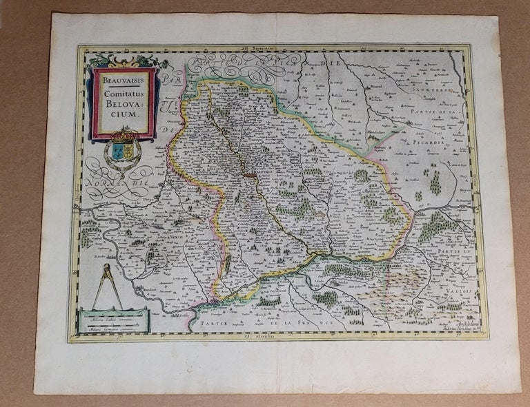 1633 Map Entitled "Beauvaisis Comitatus Belova Cium, Ric.0002 For Sale ...