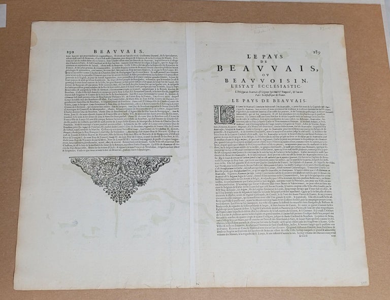 1633 Map Entitled "Beauvaisis Comitatus Belova Cium, Ric.0002 For Sale ...