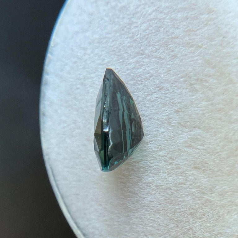 1.63ct Fine Blue Green Spinel Pear Cut Rare Gemstone Loose Rare Gem VS ...