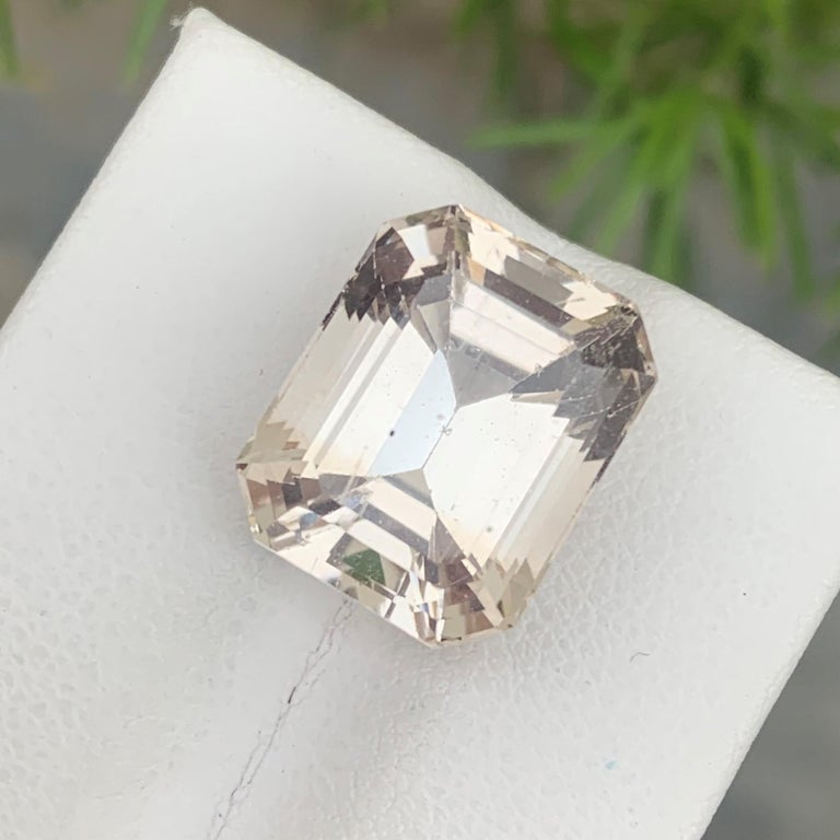 16.40 Carat Natural Loose Light Golden Topaz Emerald Cut from Skardu ...