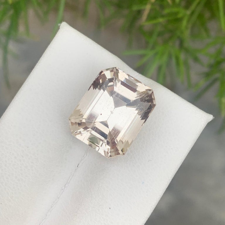 16.40 Carat Natural Loose Light Golden Topaz Emerald Cut from Skardu ...