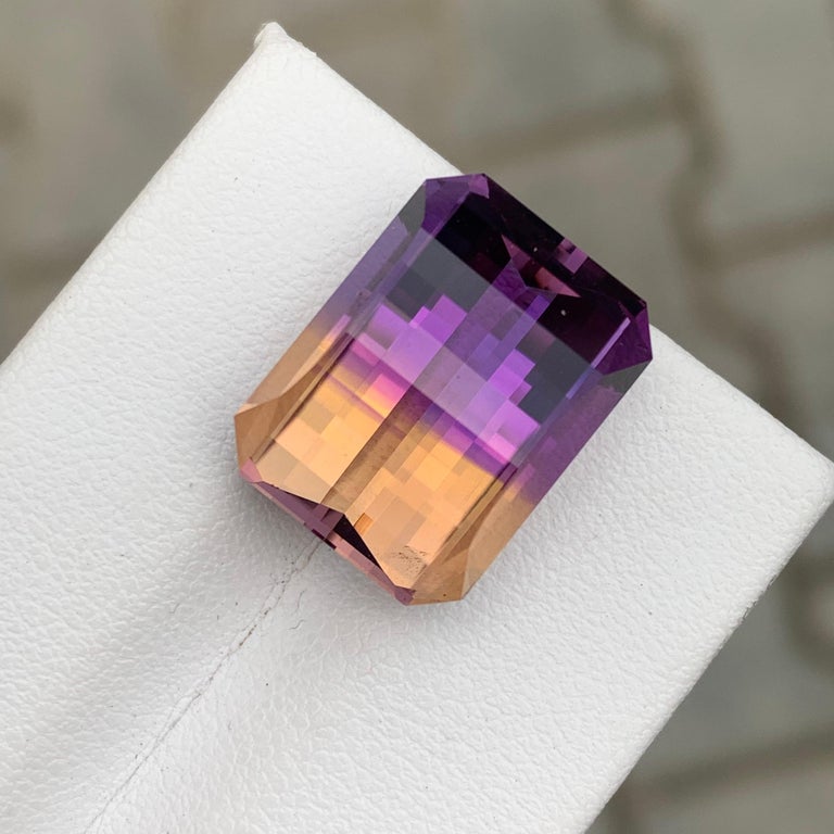16.40 Carat Pixel Cut Loose Ametrine Gemstone, Smith Bar Cut Ametrine ...