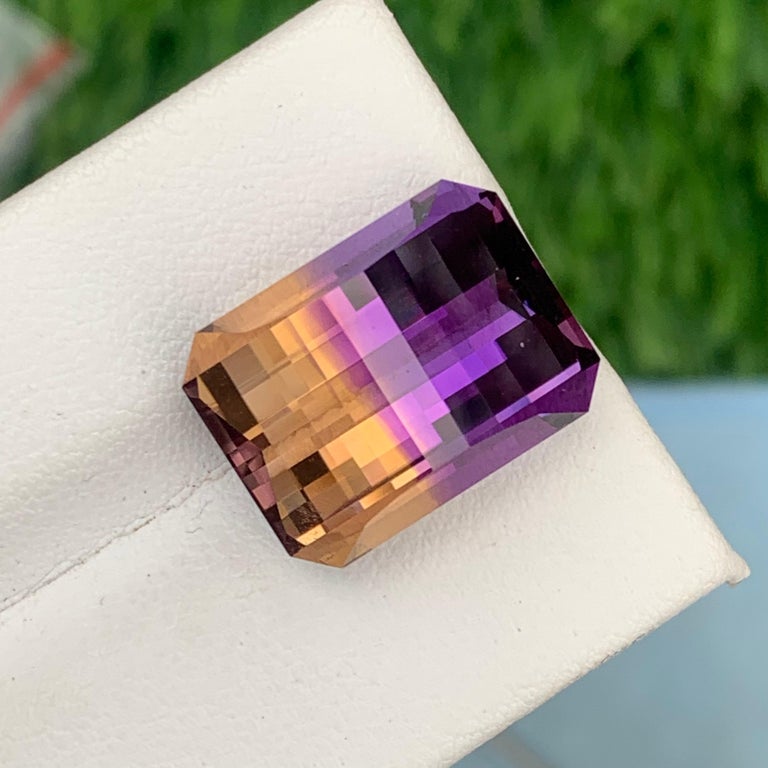 16.40 Carat Pixel Cut Loose Ametrine Gemstone, Smith Bar Cut Ametrine ...