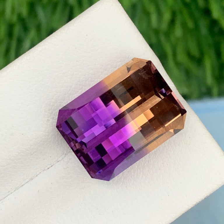 16.40 Carat Pixel Cut Loose Ametrine Gemstone, Smith Bar Cut Ametrine ...