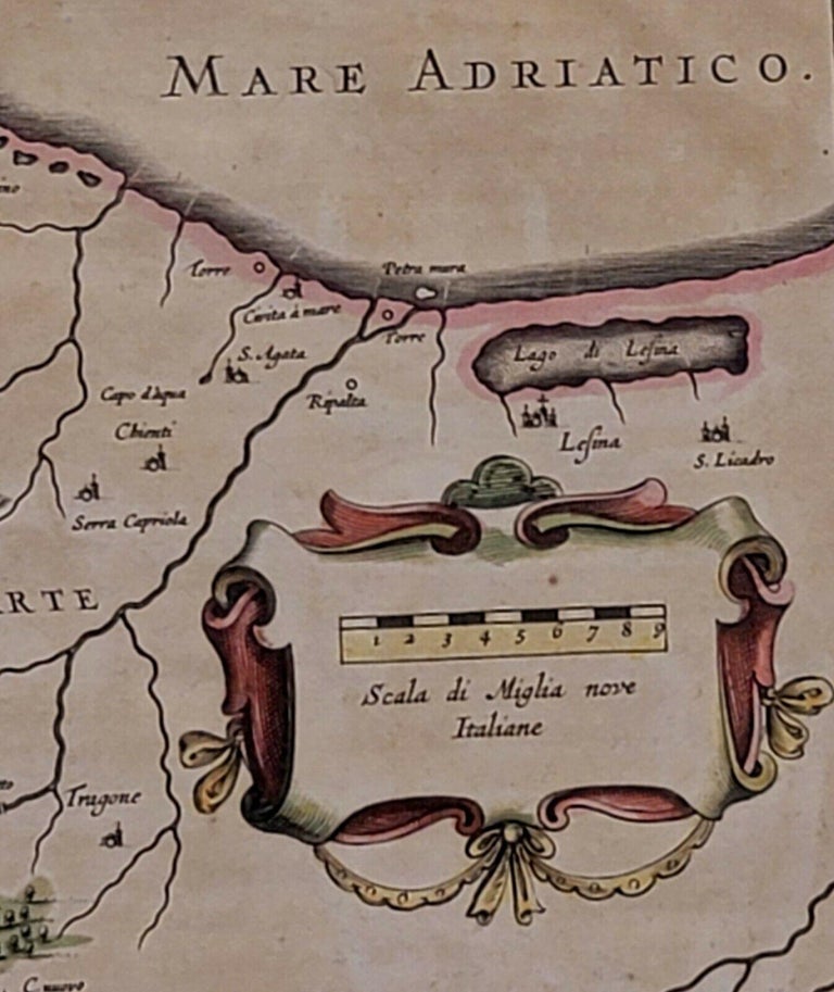 1640 Willem Blaeu Map Entitled "Contado di molise et principato vltra ...